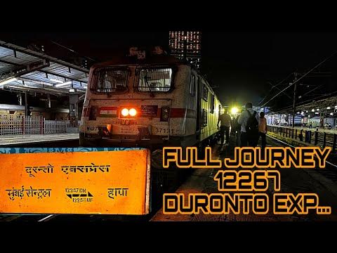 [Full Journey] 12267 Dn Hapa Duronto Express !!! Mumbai to Ahmedabad At 130 kmph Over night ...