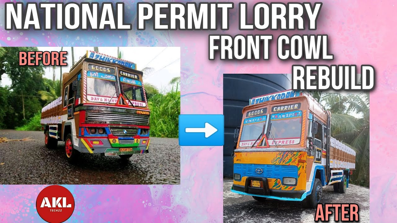 NATIONAL PERMIT LORRY FRONT REBUILD | LEYLAND TO TATA.... - YouTube