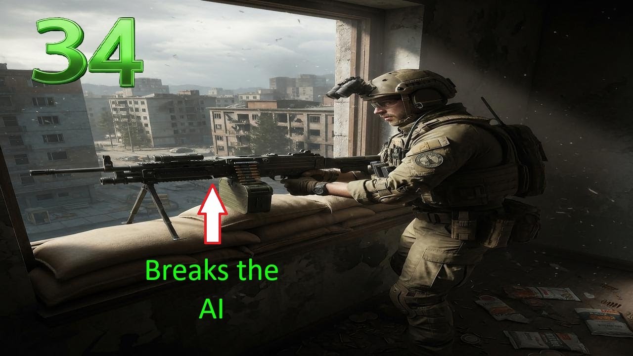 E 34 the mounted guns on ground zero breaks the AI.... - YouTube