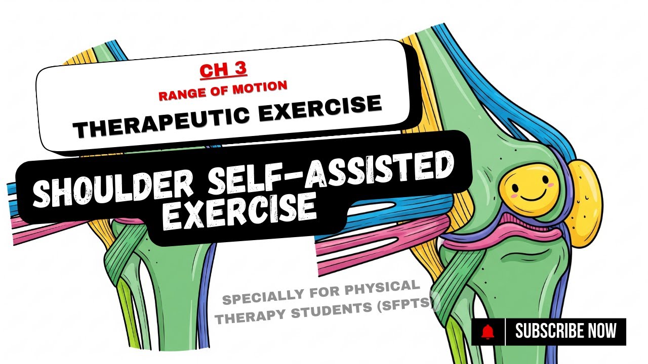 Shoulder Self assisted exercises (PROM) | CH #3 | THERAPEUTIC EXERCISE ...