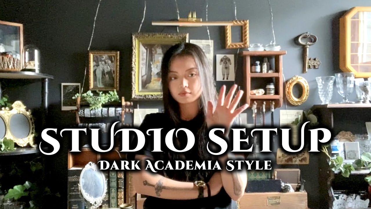 Dark Academia Artist Studio Setup - YouTube