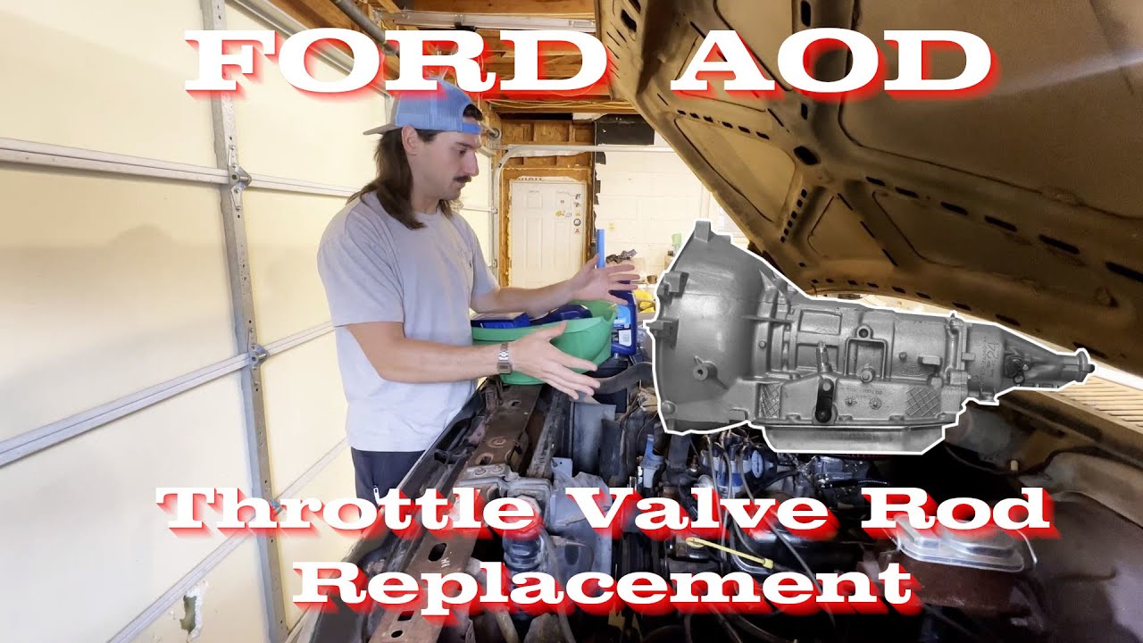 Ford AOD Transmission Throttle Valve Rod Replacement - Project Brown Part 8 - YouTube