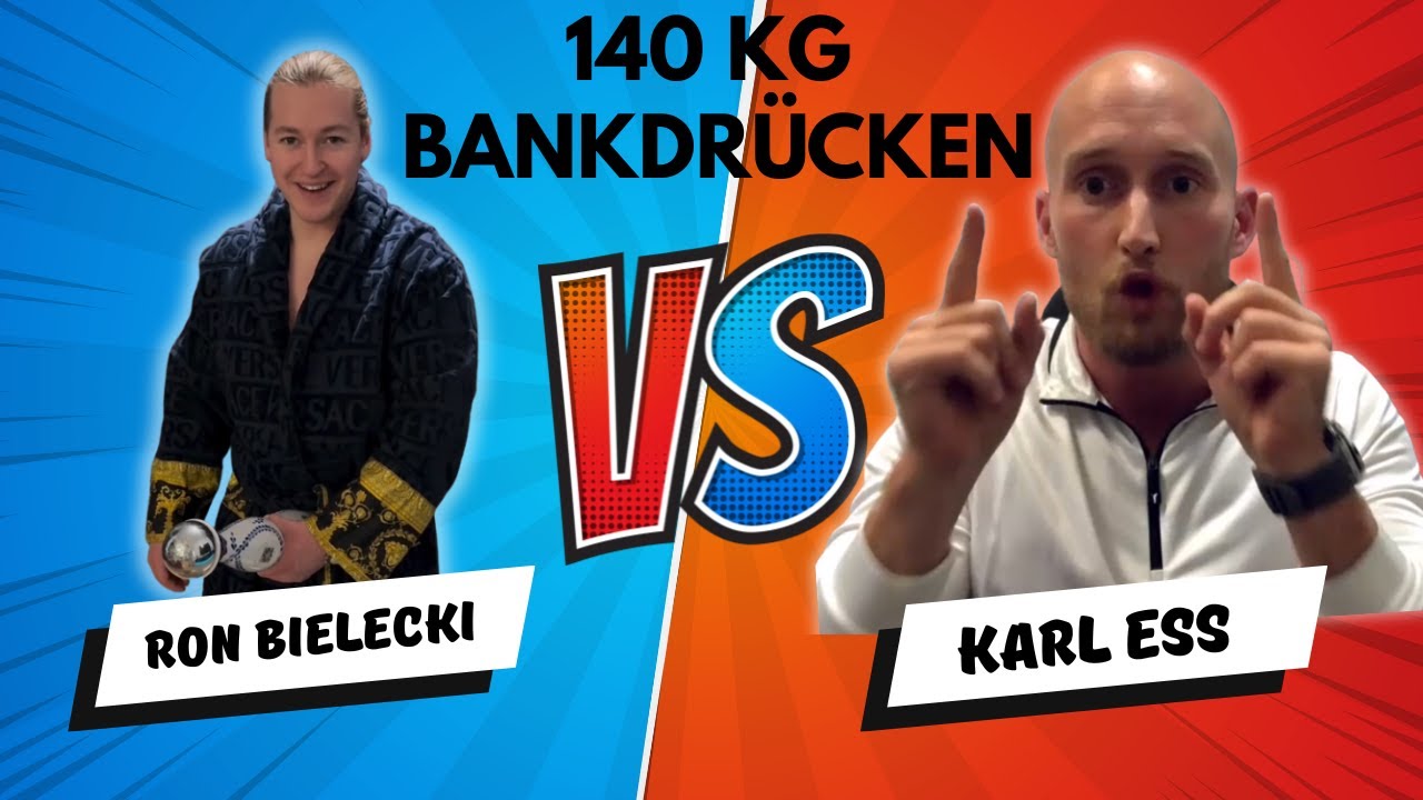 Ron Bielecki vs Karl Ess 140 KG Bankdrücken! 100 Tage Fitness Challenge ...
