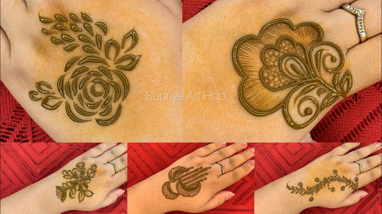 Top 5 Bridal Mehndi Elements / flower 🌺 Bail Mehndi Designs / Mehandi ...