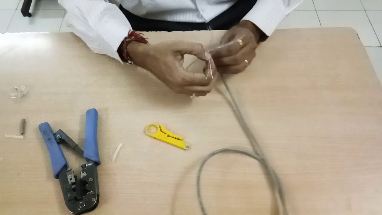 LAN Cable Crimping process - YouTube