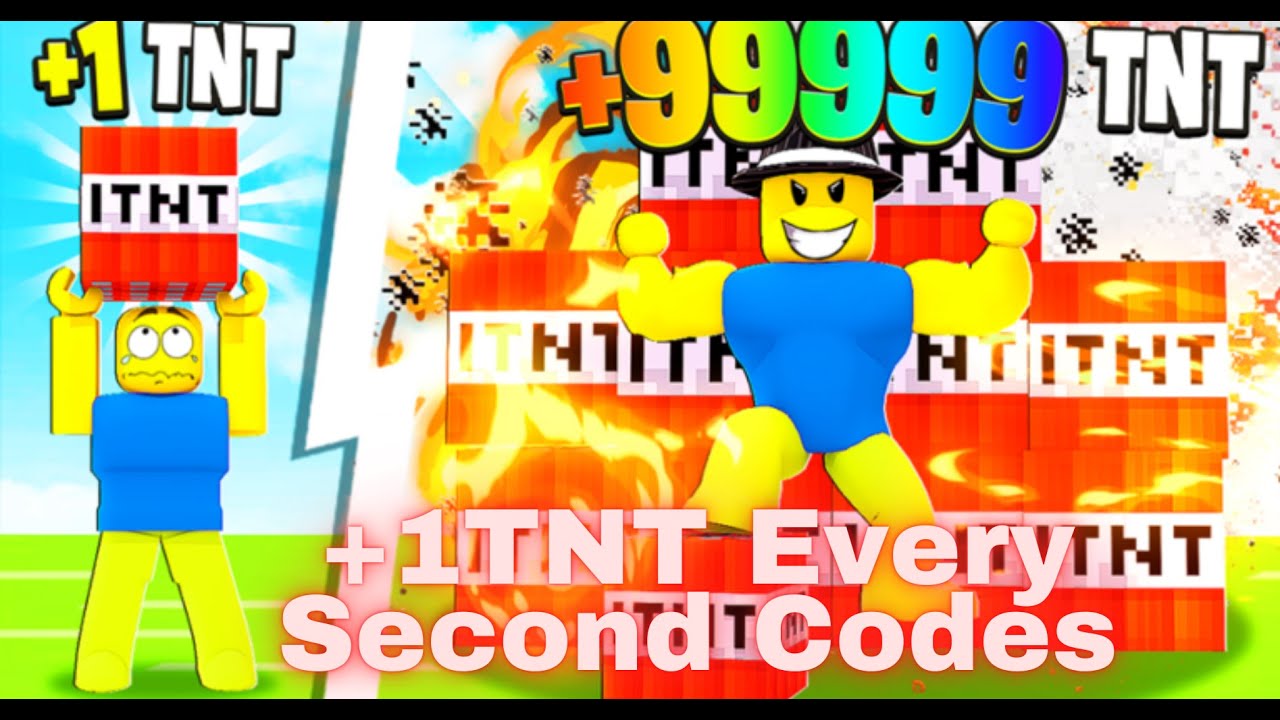 +1 TNT Every Second Codes – Roblox – 1000 Wins, March 2023 (Updated ...