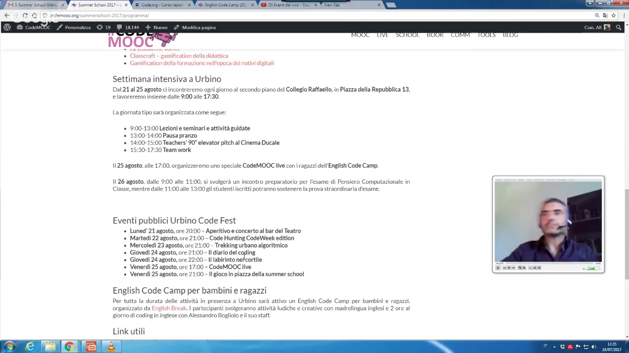 [CodeMOOC Summer School 2017] Introduzione - YouTube