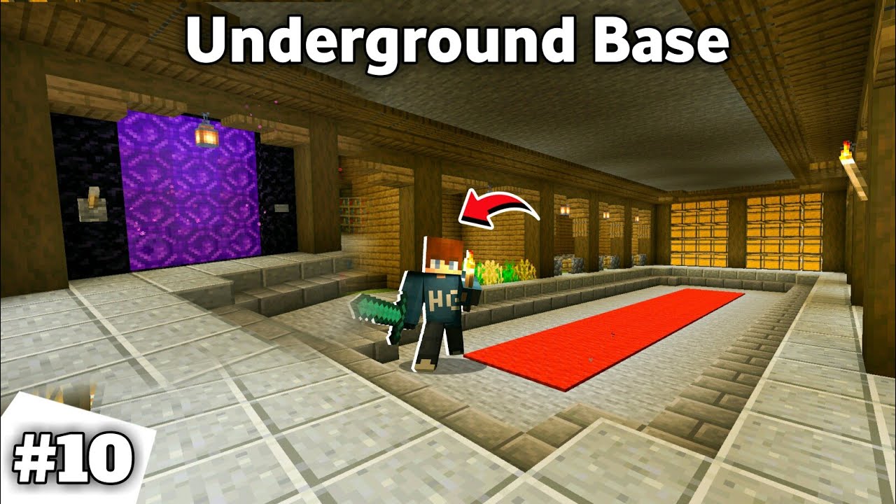 Minecrft Underground Base In Hardcore 10 Youtube