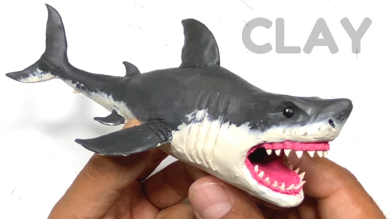 How to make a WHITE SHARK with plasticine or clay in steps - My Clay ...