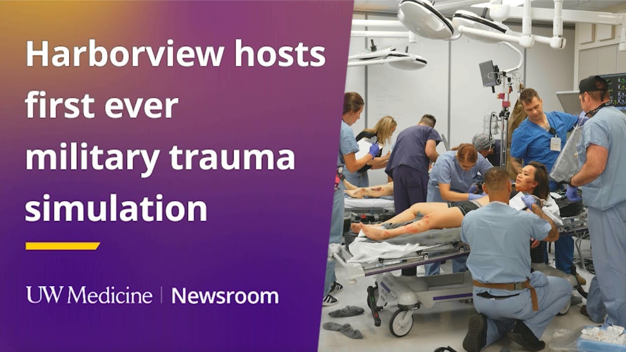 Harborview hosts first ever military trauma simulation - YouTube