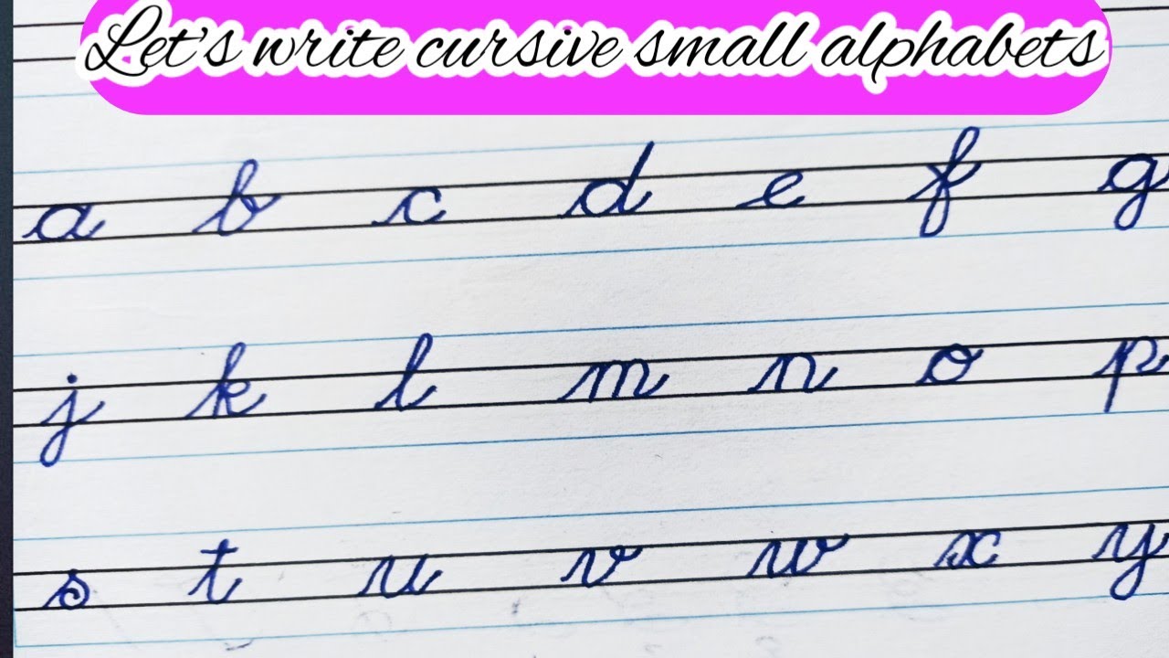 Cursive writing | How to write small cursive letters for beginners ...