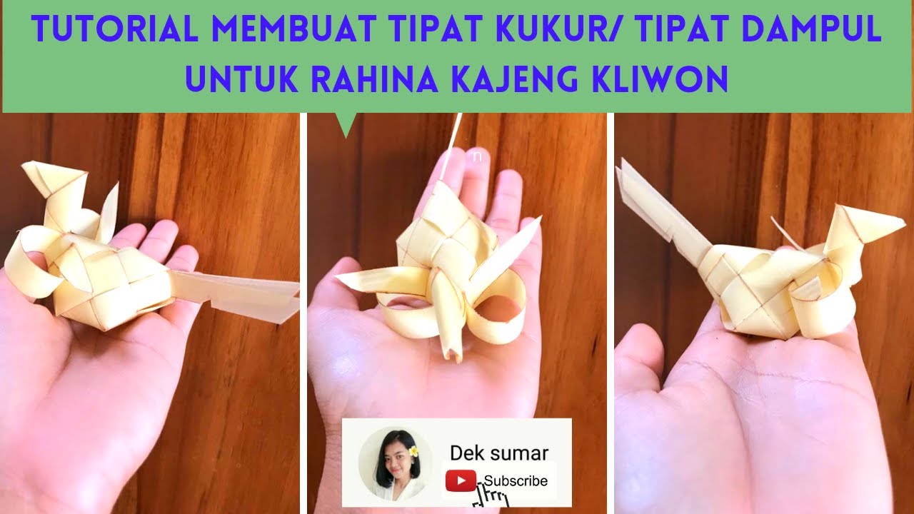 tutorial membuat tipat dampul /tipat kukur untuk rahina kajeng kliwon ...