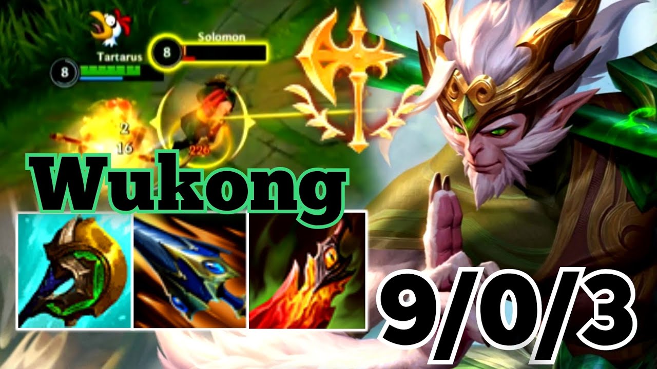 WUKONG WILD RIFT TOP | 9-0-3 | WUKONG BUILD RUNES - YouTube