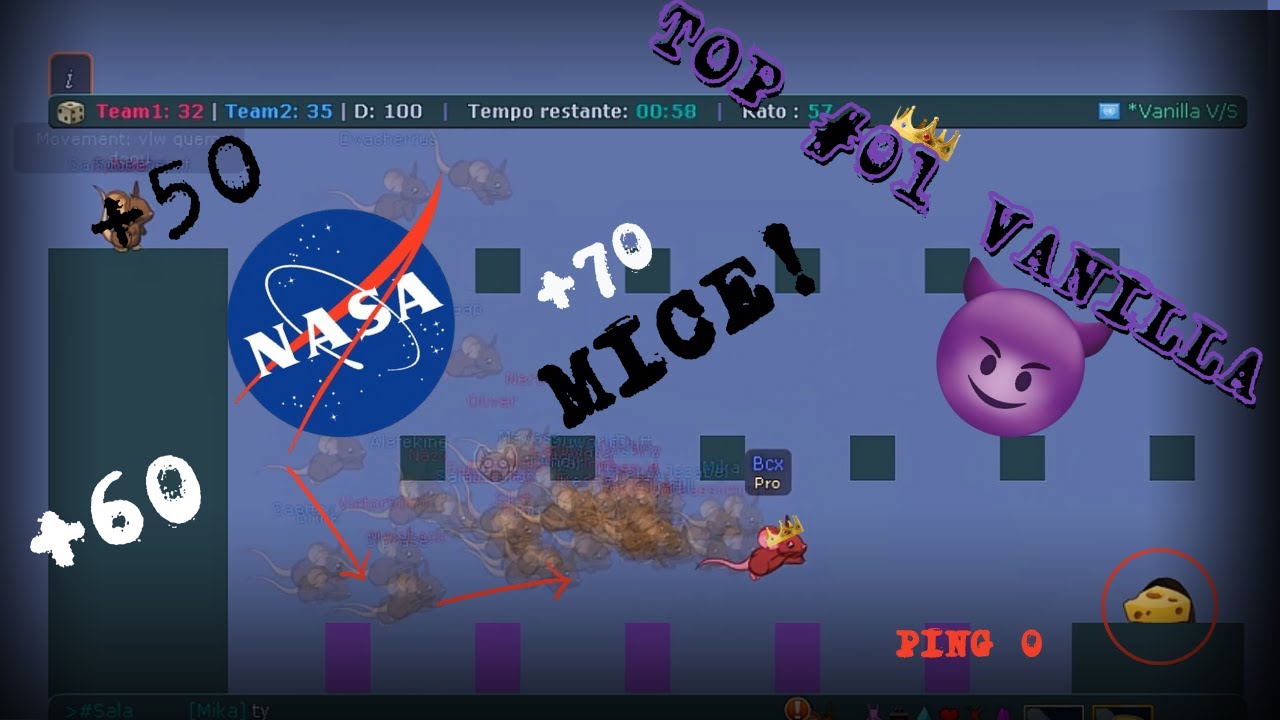 Transformice - BCX +50/+70 MICE VanillaVs [NASA/PRO] - YouTube