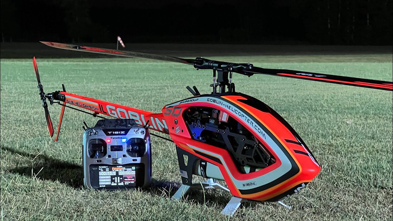 SAB IL Goblin Pro 2024 HELI X Night Flight - YouTube