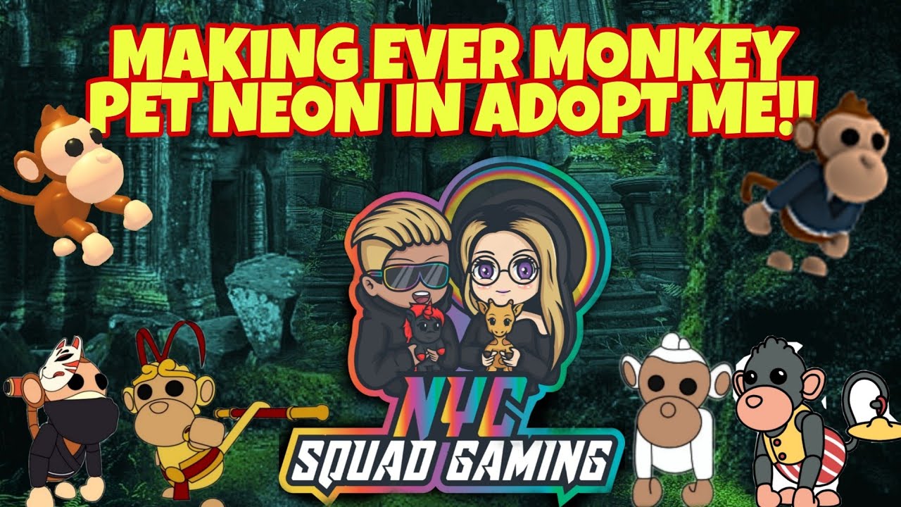 MAKING ALL MONKEYS IN ADOPT ME NEON 😱 ROBLOX - YouTube