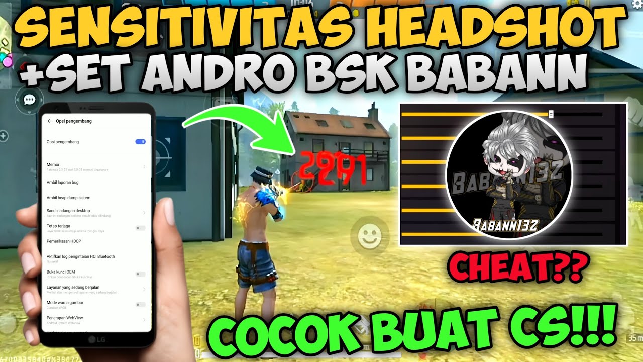 SETTINGS 60 HZ🔒SENSI BSK BABAN👽⚡SET ANDRO+SENSITIVITAS AUTO HEADSHOT TERBARU 2024🔥 GACOR PARAH ‼ ...