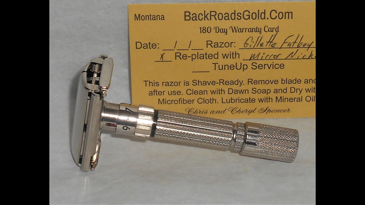 Gillette FatBoy Razor 1961 Adjustable TTO Replated Bright Nickel G1 ...