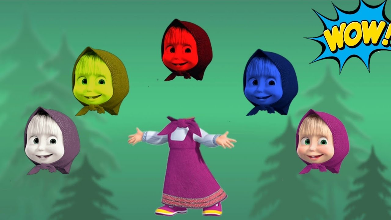 Masha | match the Head | Face matching video for kids| Wrong heads ...