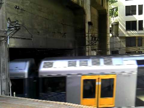cityrail train enters the city inner tunnel circular quay sydney - YouTube