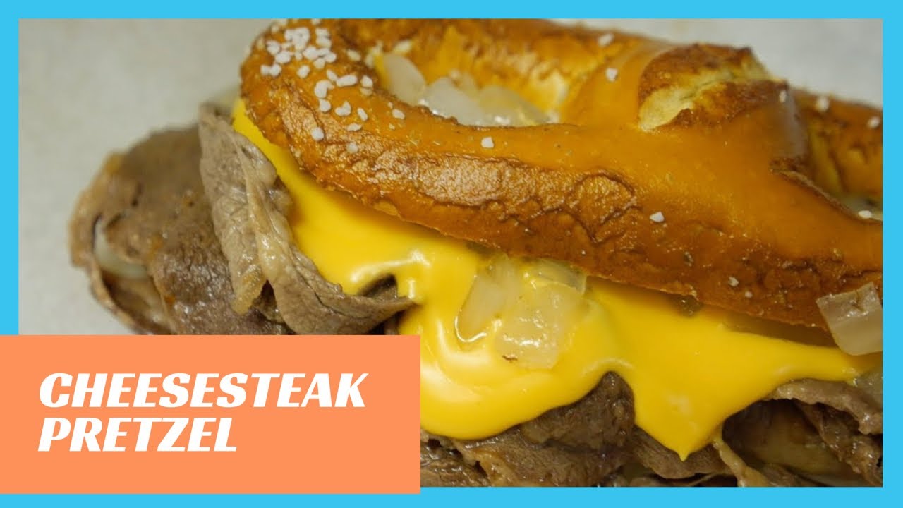 Wow! Philly Cheesesteak on a Soft Pretzel bun! Peter and Sons [JL ...