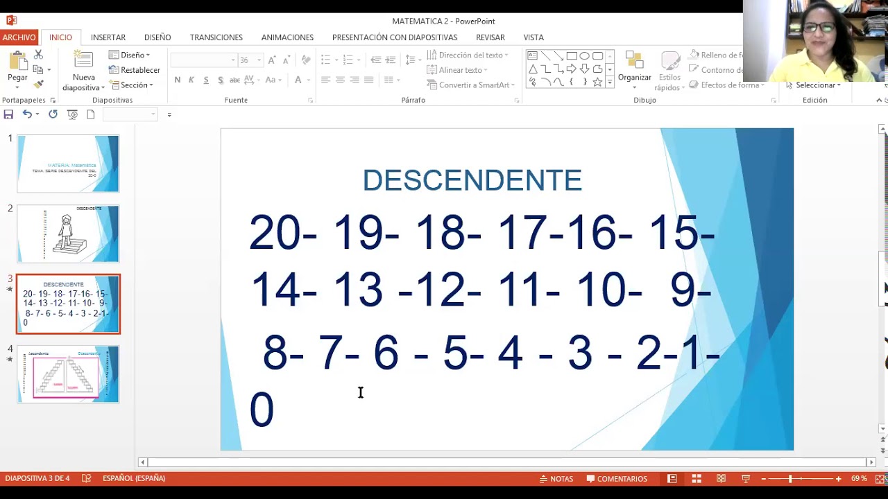 MATEMATICA SERIE DEL 20-0 EN FORMA DESCENDENTE. - YouTube