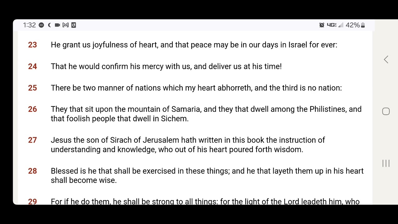 A scripture for OUR PATIENCE! (Sirach 50:24) - YouTube