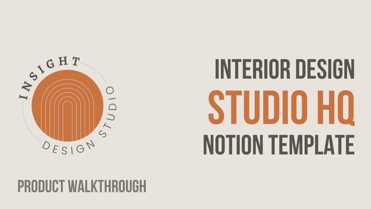 Design Studio HQ Notion Management System Walkthrough - YouTube