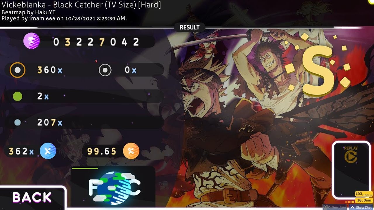 [osu!catch] Vickeblanka - Black Catcher (TV Size) | Hard - YouTube