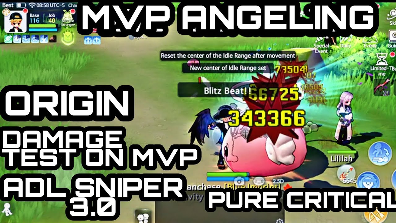 ORIGIN - ADL SNIPER PURE CRITICAL DAMAGE TEST [MVP ANGELING] - YouTube