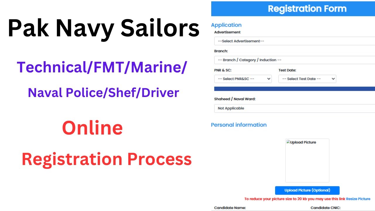 How to Fill Online Registration Form For Pak Navy Sailors | Pak Navy ...