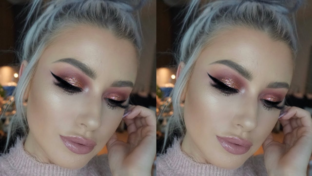 COPPER GLITTER EYE | lolaliner - YouTube