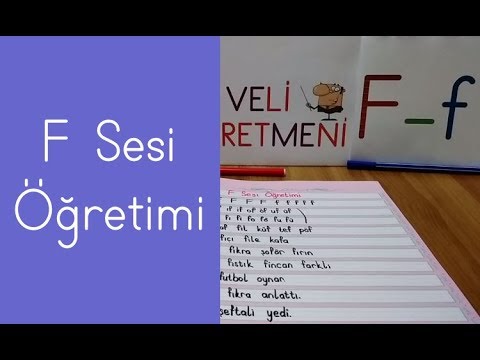 F Sesi Öğretimi - F Harfi Yazma, Hece, Kelime ve Cümle Oluşturma Çalışması