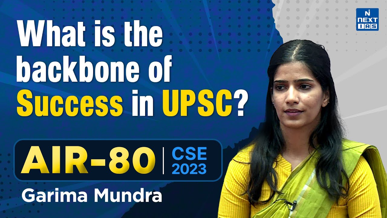 Garima Mundra Rank 80 Toppers' Talk | Success Stories | UPSC 2023 ...