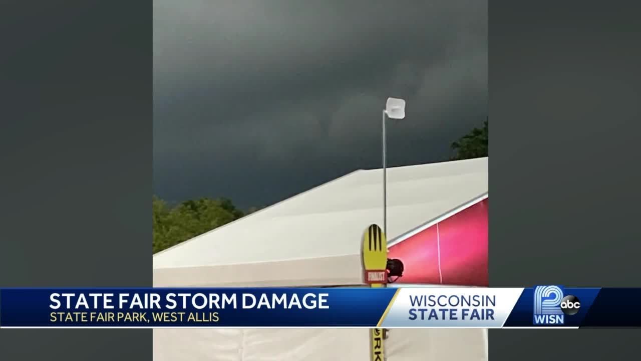 Severe storms cause damage at Wisconsin State Fair - YouTube