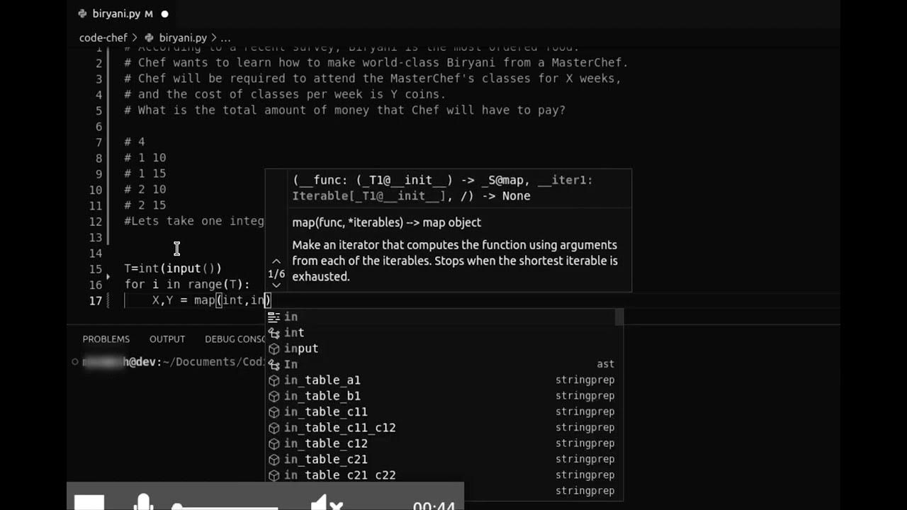 CodeChef biryani classes solutions python #codechef - YouTube