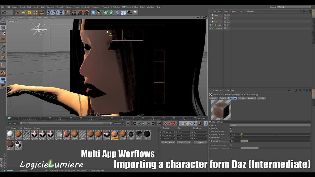 Multi App Workflows - Importing a character from Daz Intermediate - YouTube