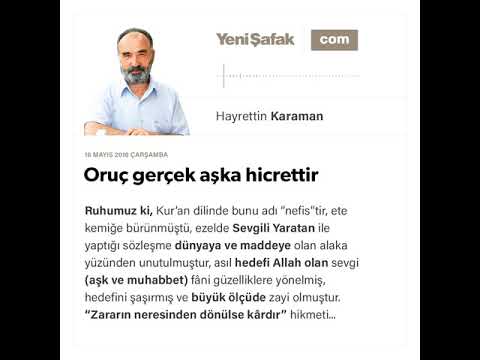 Ramazan Makalelerinden-1: \