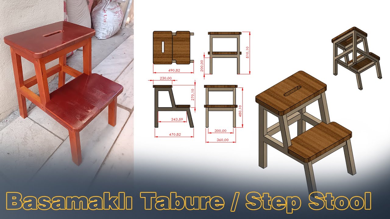 İki basamaklı Tabure | Making TWO Step Stool - YouTube