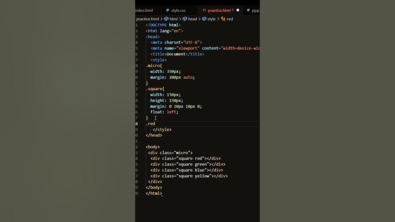 How To Make Microsoft Logo Using Html Css Youtubeshort Css Html
