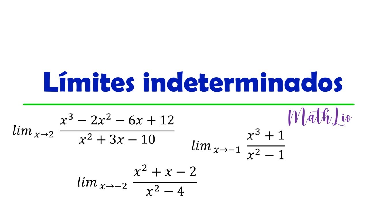 Límites indeterminados - YouTube