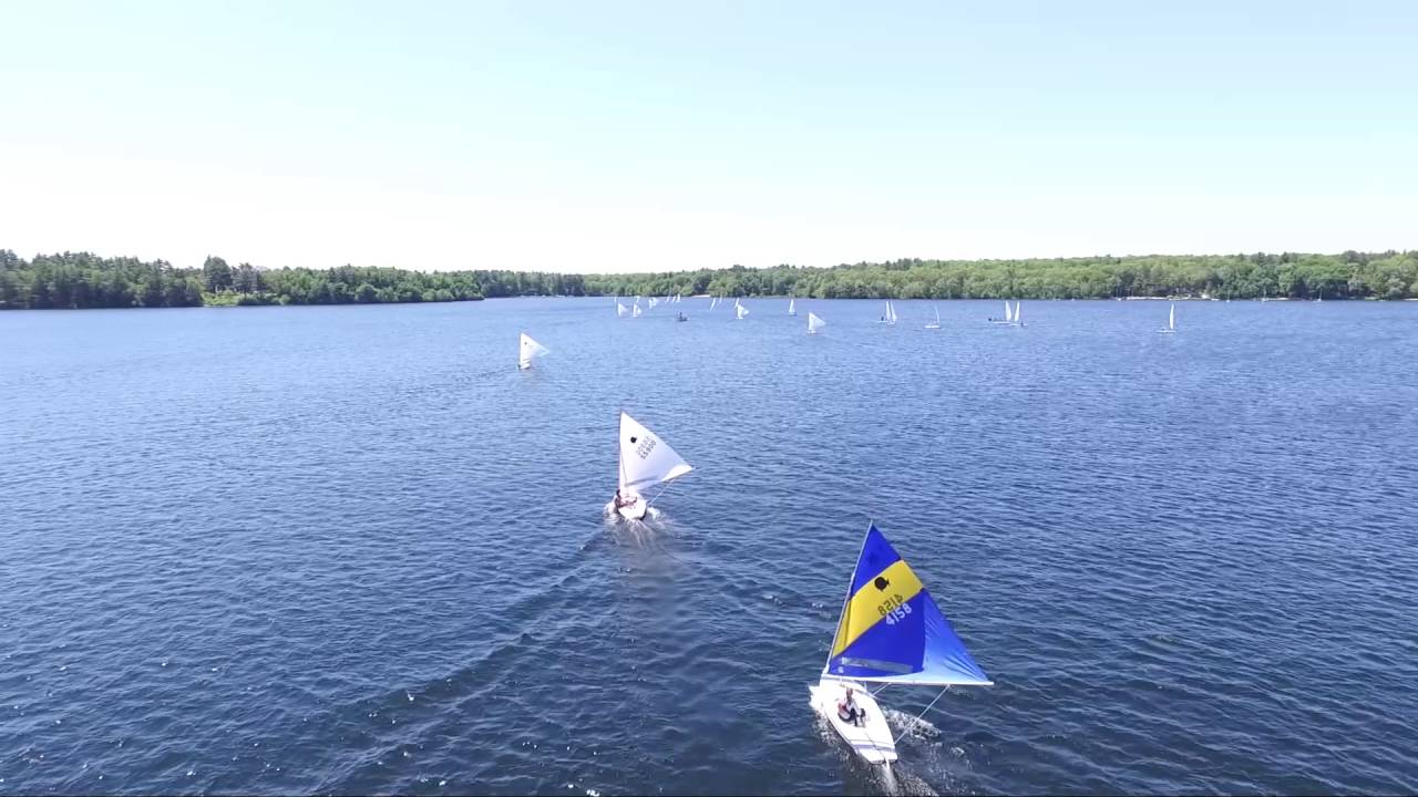 Sunfish Flyover at MYC Sunfish/Laser/Aero Regatta - YouTube