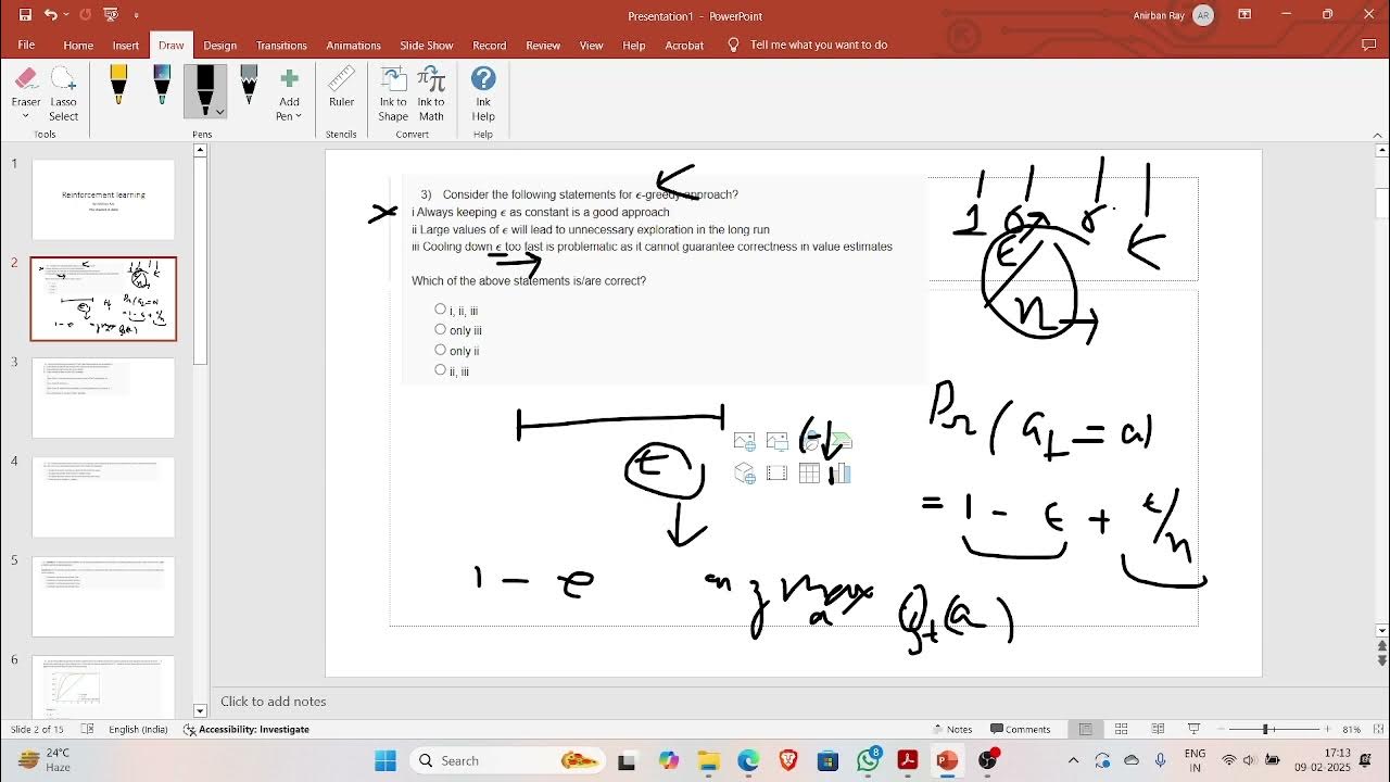 Reinforcement learning. nptel session 3 Immediate RL, multi arm bandits, UCB - YouTube