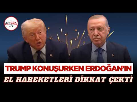 Trump'ın açıklamaları sırasında Erdoğan'ın el hareketleri ve tepkileri dikkat çekti: İşte o anlar!