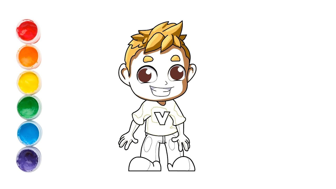 MENGGAMBAR VLAD DAN NIKI | How to Draw Vlad and Niki - YouTube