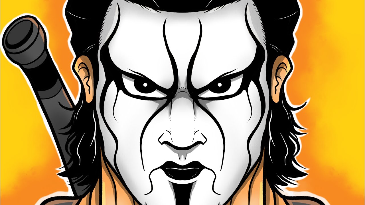Sting WCW WWE Time-lapse Drawing | MigsMedia1 - YouTube