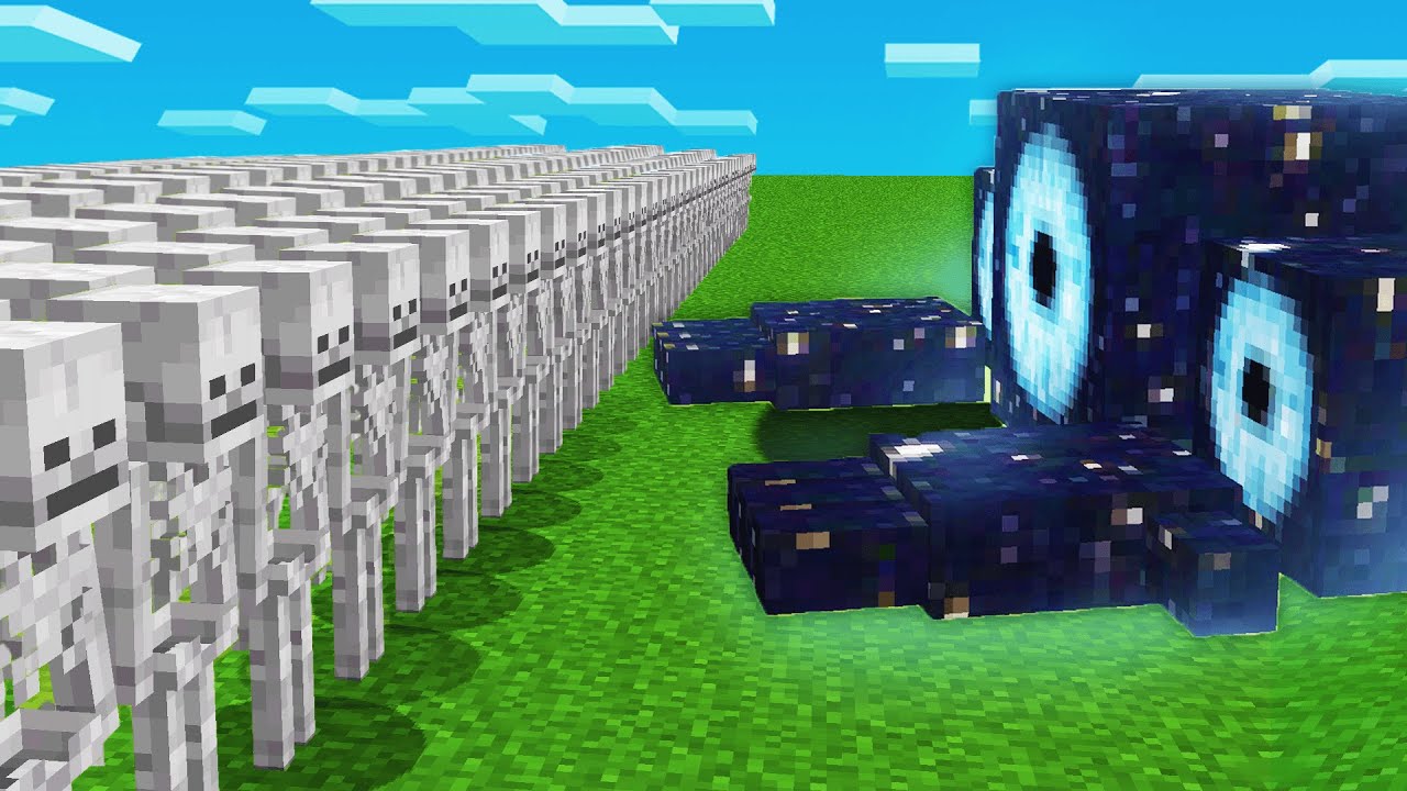 1000 SKELETONS vs VOID MONSTER (Minecraft Mob Battle) - YouTube