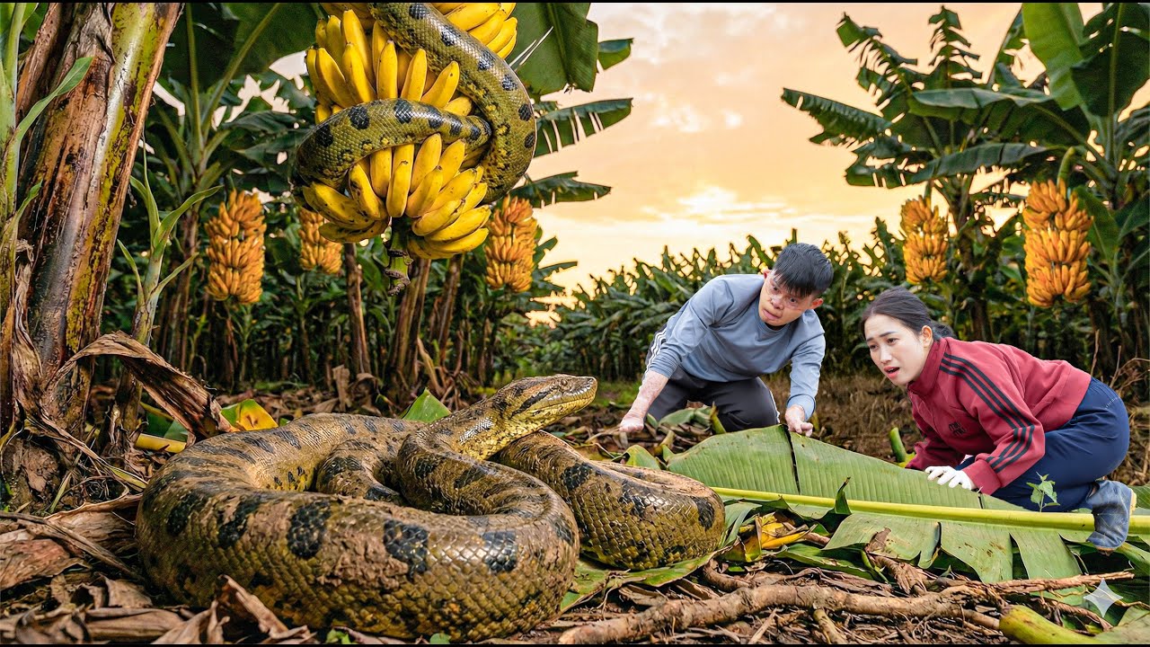 Harvesting Giant Yellow Bananas, Make Spicy Banana Soup | Unexpected ...