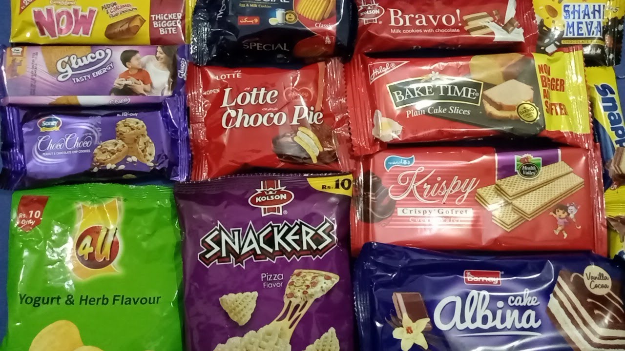 lots of candies | biscuit | bubble gum - YouTube