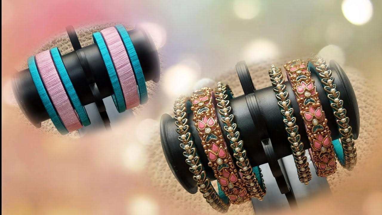 kids bangle making 2.2 size /Silk thread bangles making - YouTube